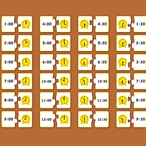 VBESTLIFE Kids, Educational Learning Teaching Clock Toy Gift with 3 Dices 24 Cards Teaching Clocks for Kids Early Development & Activity Toys