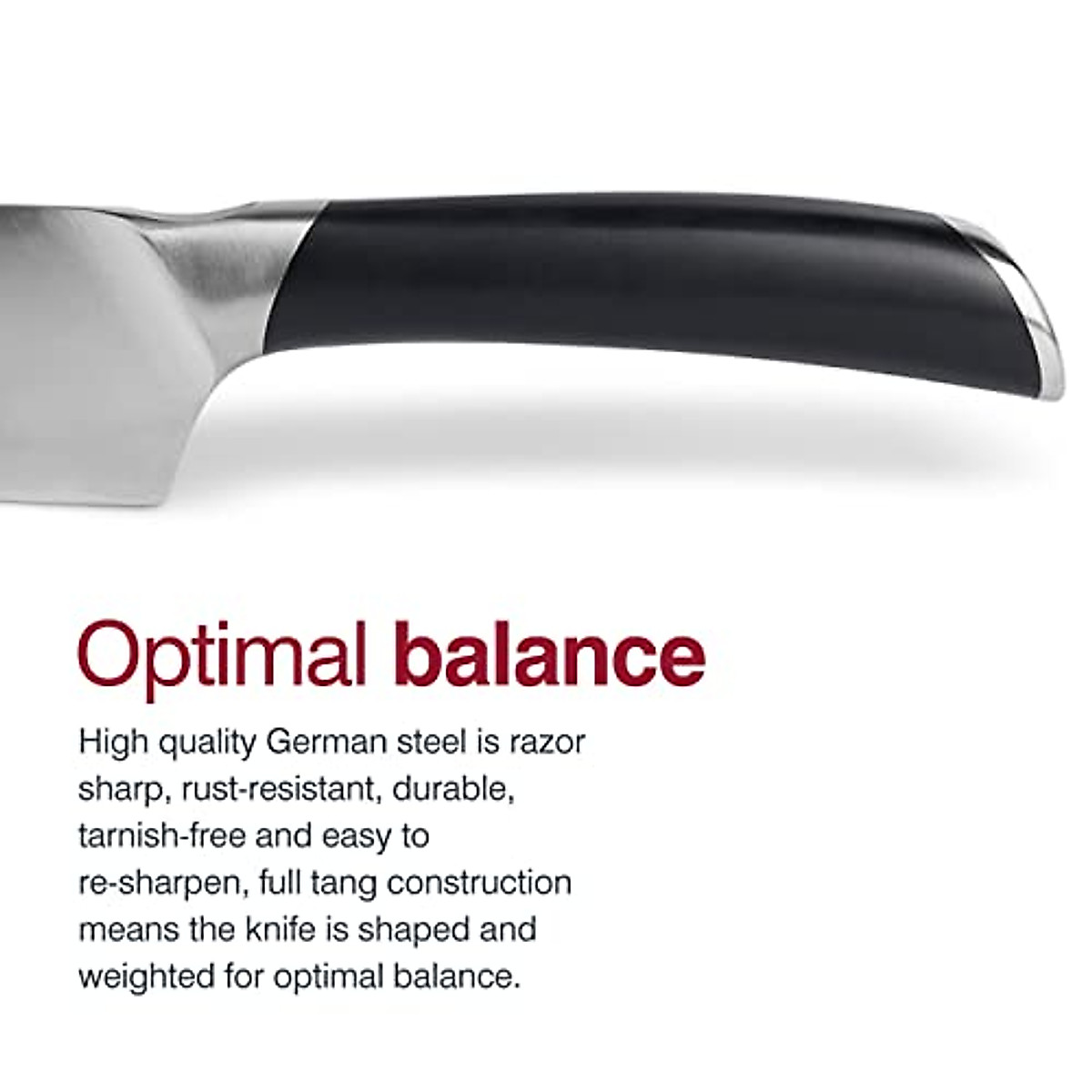 Zyliss Comfort Pro Serrated Paring Knife - Full Tang Vegetable & Bread Knife - Ice Hardened Stainless Steel Serrated Knife - Black/Stainless Steel - 4.5 inches