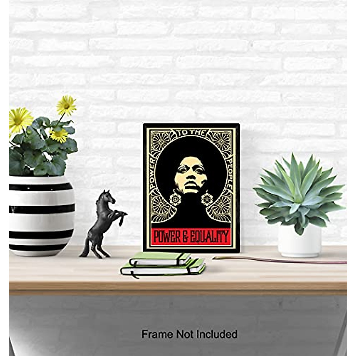 African American Wall Art & Decor - Black Culture - Power to The People - Black Art - Black Pride Poster - Black Lives Matter Sign - Gifts for African American Women, Men, Girl, Boy - Classroom Decor