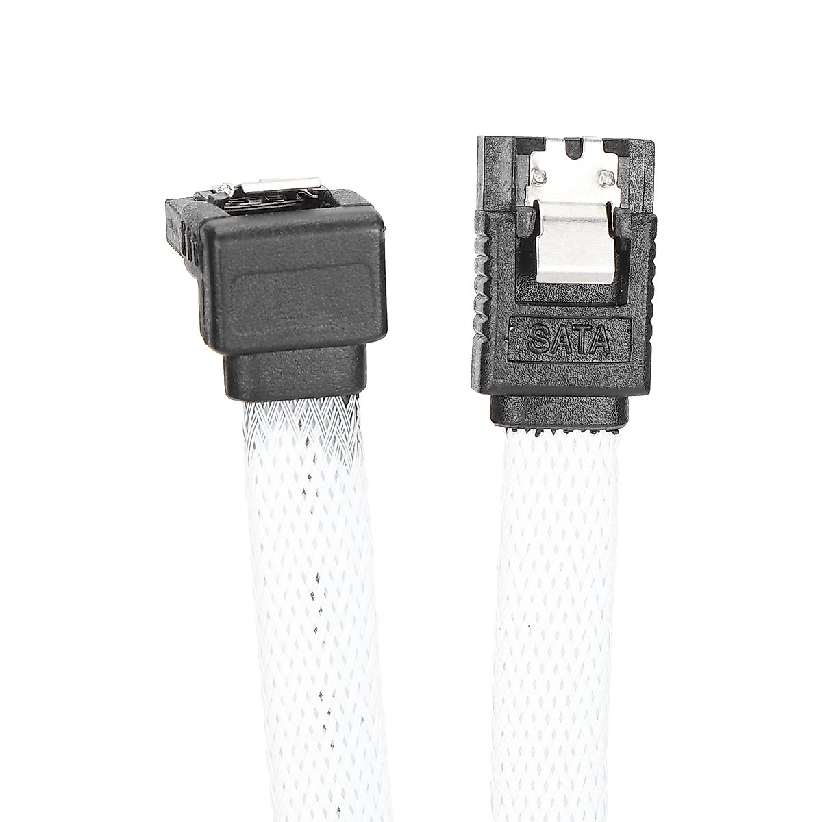 Cable, Dual‑Channel SAS Extension Compatible with II I 500MB/S Solid State Drive with Shrapnel for Solid‑State Disk for SPE(White (Elbow))