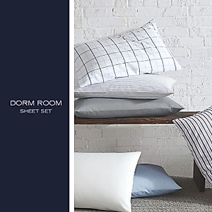 Nautica - Twin XL Sheet Set, Deep Pocket Fitted Sheet and Pillowcase, Casual Home Decor, Dorm Room Essentials (Clarkson Blue, Twin/Twin XL)