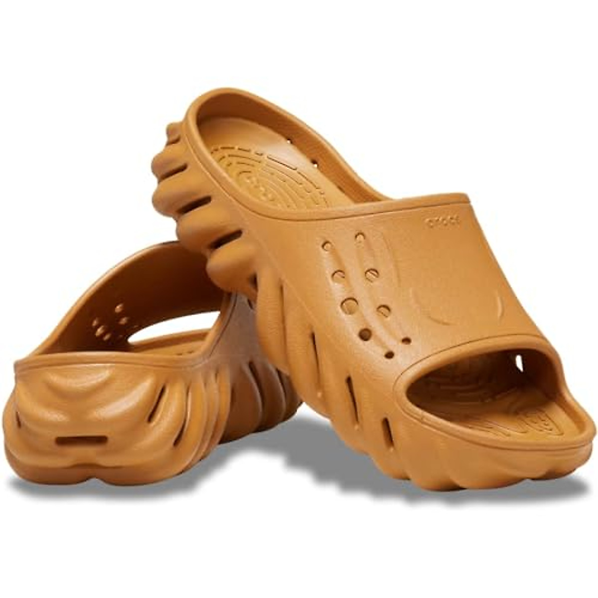 Crocs Unisex-Adult Echo Slides, Sand, 12 Women/10 Men