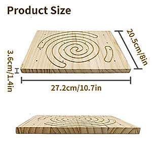 BNOSDM Rabbit Scratch Board, 2 Pack Bunny Scratching Pad Hamsters Nail Scratch Pad Natural Wood Small Animals Grinding Claw Chew Toys for Chinchillas Guinea Pigs Hedgehog Ferret Claws and Teeth Care