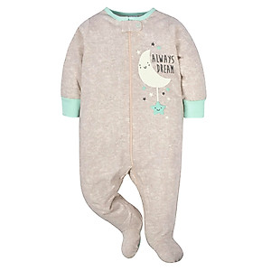 Gerber Unisex Baby 4 Pack Sleep 'N Play Footie Elephants 3-6 Months