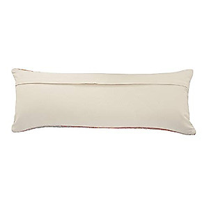 LR Home White Diamond Chevron Throw Pillow, 14" x 36", Multi