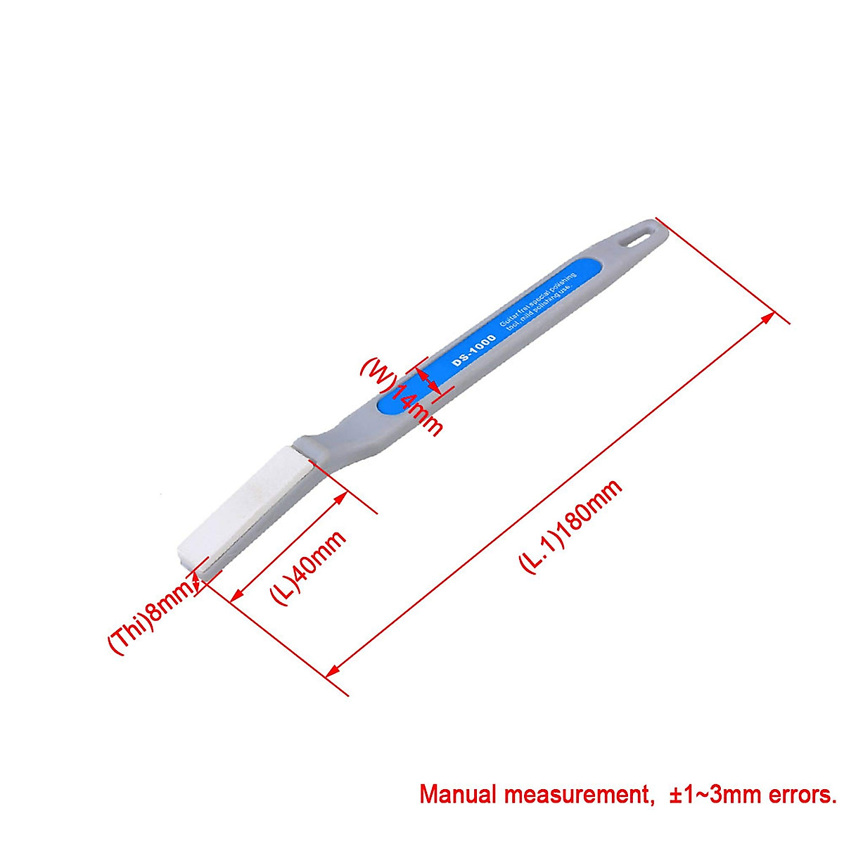 BQLZR Fret End Dressing File Guitar Fret end File 1000# Blue Granularity Fret End Dressing Crowning File for Acoustic Electric Guitar Bass Luthier Tools