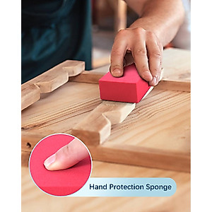 4 Pack Diamond Hand Polishing Pads, Diamond Sanding Pads Assortment, Diamond Sandpaper with High-Density Sponge, Diamond Polishing Pads, for Wood Tile Glass Stone(60/100/200/400 Grit)