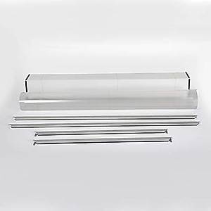 M&T Displays Portable Snap Poster Frame 40x60 Inch Silver 1.25" Aluminum Profile Front Loading Wall Mounting Photo Picture Document Certificate Sign Holder Mitered Corner Anti Glare Cover