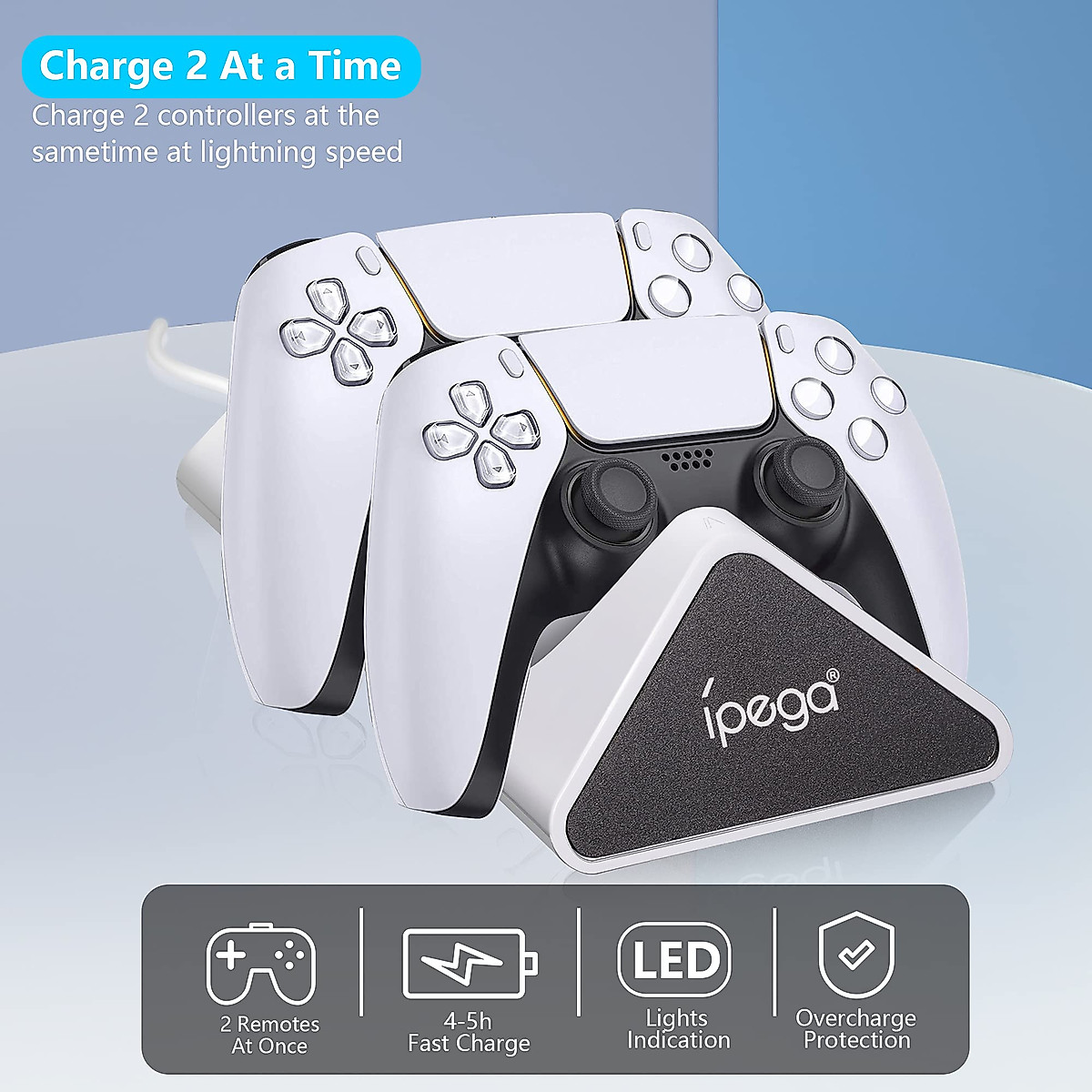 Mfupueu Charger Station for PS5 Controller Dualsense Controller, Upgrade PS5 Controller Charger