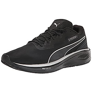 PUMA Men's Aviator Winter Running Shoe, Black Silver, 10