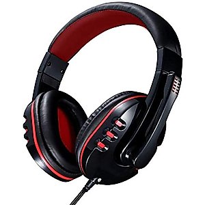 Raxinbang Headset Headphones Microphone Computer Game Headphones in-line Headphones for PS4 Bilateral Headphones Adjustable Anti-Noise Microphone