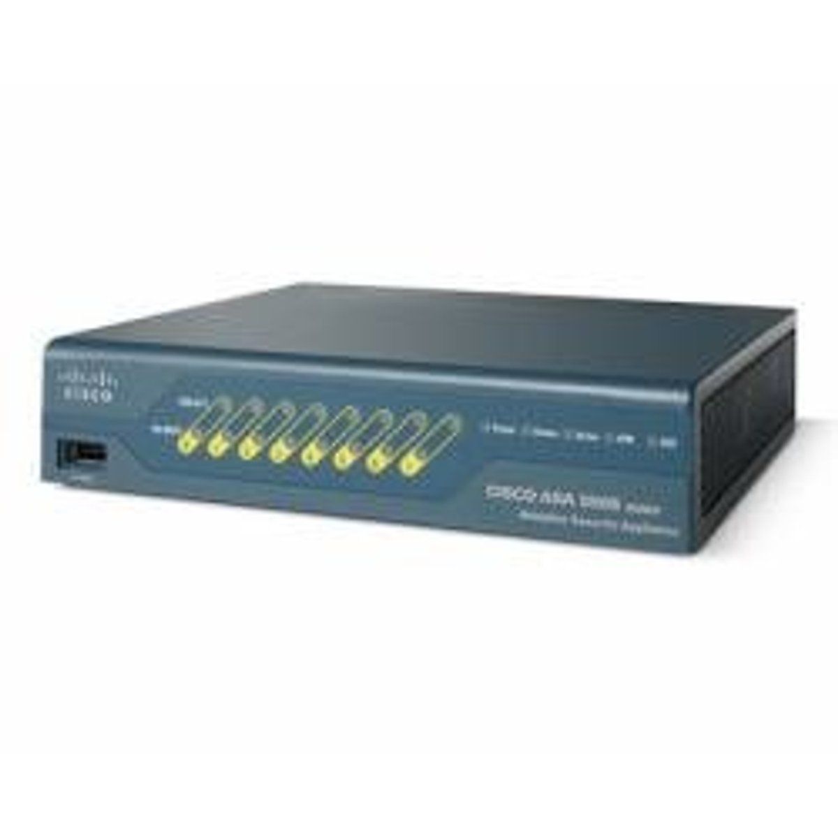 Cisco ASA 5505 Unlimited-User Security Plus Bundle Includes 8-Port Fast Ethernet Switch, 25 IPsec VPN Peers, 2 SSL VPN Peers, DMZ, stateless Active/Standby high Availability, DES License