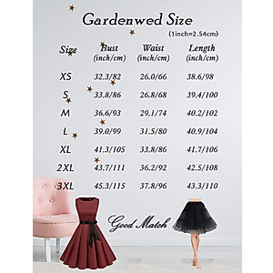 Gardenwed Plus Size Women's Vintage Cocktail Wedding Party Sleeveless 1950s Retro Rockabilly Swing Dresses Red 2XL