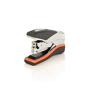 Rexel Optima 40 Compact Low Force Stapler, 40 Sheet Capacity, Flat Clinch Stapling, 26/6 Staples Included, Silver/Black, 2103357