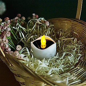 ZHAOFUBAO Solar Candle Lights,Flameless Candle Lights,Solar Rechargeable Tea Wax lamp,6 flameless Candle Light, Suitable for Wedding, Valentine's Day, Halloween, Christmas, Garden Decoration, etc.