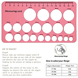 Flange Measurement Tool, Nipple Sizer for Flanges, Flange Ruler, Nipple Ruler for Flange Size, Nipple Sizer, Breast Flange Measuring Tool - New Mothers Musthaves (Pink)