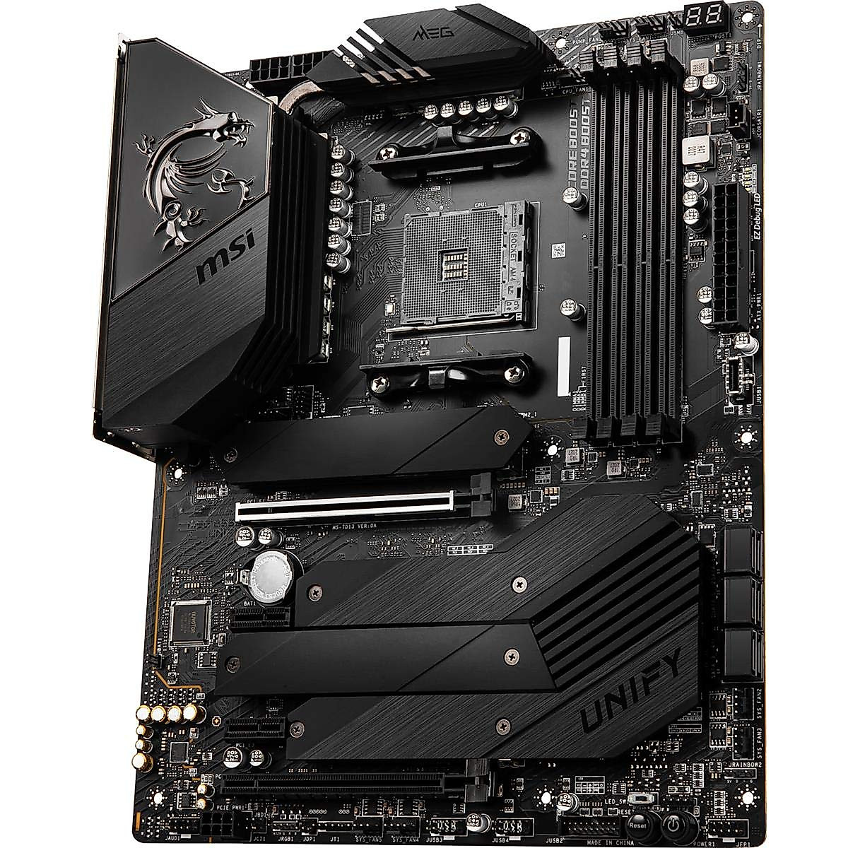 MSI MEG B550 UNIFY Gaming Motherboard (AMD AM4, DDR4, PCIe 4.0, SATA 6Gb/s, Dual M.2, USB 3.2 Gen 2, HDMI, Wi-Fi 6 AX, ATX, AMD Ryzen 5000 Series Processors)