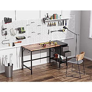 HOMIDEC Office Desk, Computer Desk with Drawers 47" Study Writing Desks for Home with Storage Shelves, Desks & Workstations for Home Office Bedroom