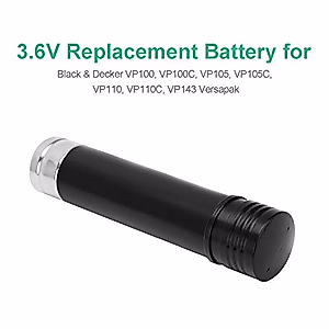 Shentec 2 Pack 3.5Ah 3.6V Replacement Battery Compatible with Black & Decker Versapak Vp100 Vp105 Vp110 Vp142 Vp143 Sears-Craftsman Pivot180 PLR36NC S100 S110 151995-03 387854-00 383900-03, Ni-MH
