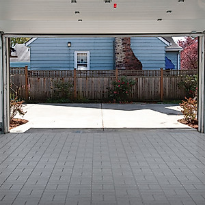 Rubberific Dual Sided Rubber Paver Tile - 16" X 16" X 3/4" (Gray, 1 Tile)