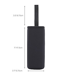 Neoprene Glass Water Bottle Sleeves Holders With Carry Straps - 6 Pack Multi-Color - 16-18oz Bottle Size - Quality Rubber Insulation for Colder Or Hot