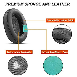 Gvoears Replacement Earpads for Sony WH-XB900N Headphones Ear Pads Replacement Cushions, Premium Memory Foam, Soft and Durable Leather Fabric (Black)
