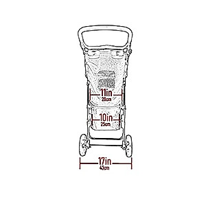 Pet Gear Happy Trails Lite Pet Stroller for Cats/Dogs, Zipper Entry, Easy Fold with Removable Liner, Safety Tether, Storage Basket