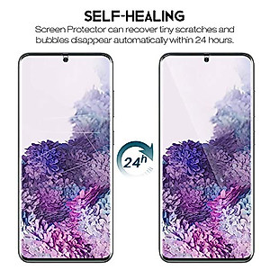 LK 4 Pack 2 Pack Screen Protector + 2 Pack Camera Lens Protector for Samsung Galaxy S20 Plus 6.7-inch, Positioning Tool, In-Display Fingerprint Support, HD Ultra-Thin, Flexible TPU Film