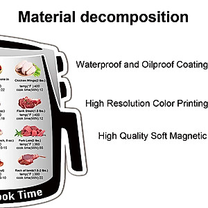 ZOWIE KING Kitchen Conversion Chart Cooking-Time Magnet - Air Fryer Magnetic Cheat Sheets Instant Pot Decals Refrigerator Magnets (Instant Pot & Air Fryer)