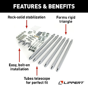 Lippert 191023 JT's Strong Arm Fifth-Wheel Jack Stabilizer Kit