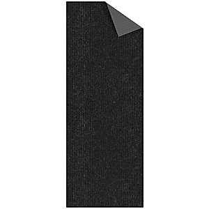 Sweet Home Stores Solid Design Non-Slip Rubberback 3x4 Indoor/Outdoor Area Rug for Entryway, Kitchen, Living Room, Garage, Patio, 2'7" x 4', Black
