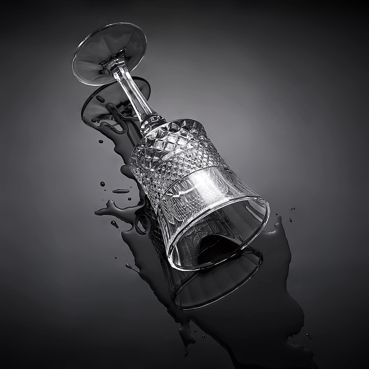 Paysky Wine Glasses Set of 2, Crystal Carving Wine Glass,Elegant Carving Design and Luxury Gift Box is Unique Red Wine Glass Gift for Women or Men 10oz