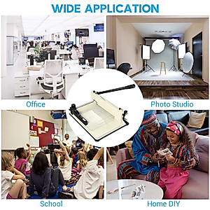 Yescom Paper Cutter Heavy Duty Trimmer Industrial Guillotine Stack Slicer 12" Cut Length 400 Sheet