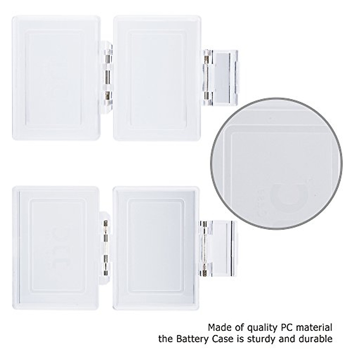 JJC Camera Battery Case Holder Box for Canon LP-E17 LP-E10 LP-E6 LP-E6N,Nikon EN-EL15a EN-EL14,Fujifilm NP-W126 NP-W126S,Sony NP-FW50 NP-FW100 and More Camera Battery Pack Below 2.36" x 1.65" x 0.94"