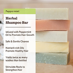 Moon Valley Organics HERBAL SHAMPOO BAR BUNDLES (Peppermint)