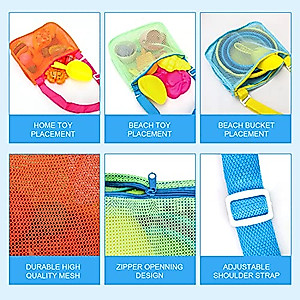 TOY Life Collapsible Beach Toys for Kid Toddler with 3 Shell Collecting Bag, Sand Toys for Toddler Kid with Collapsible Sand Bucket Shovel, Travel Sandbox Toy for Kid Toddler for Age 3-4-5-6-8-10