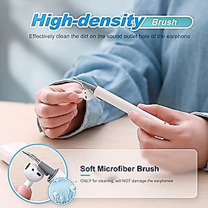 Cleaner Kit for AirPods, 3-in-1 Multifunctional Bluetooth Earbuds Cleaning Pen for AirPods Pro with Sponge, Brush, Metal Tip