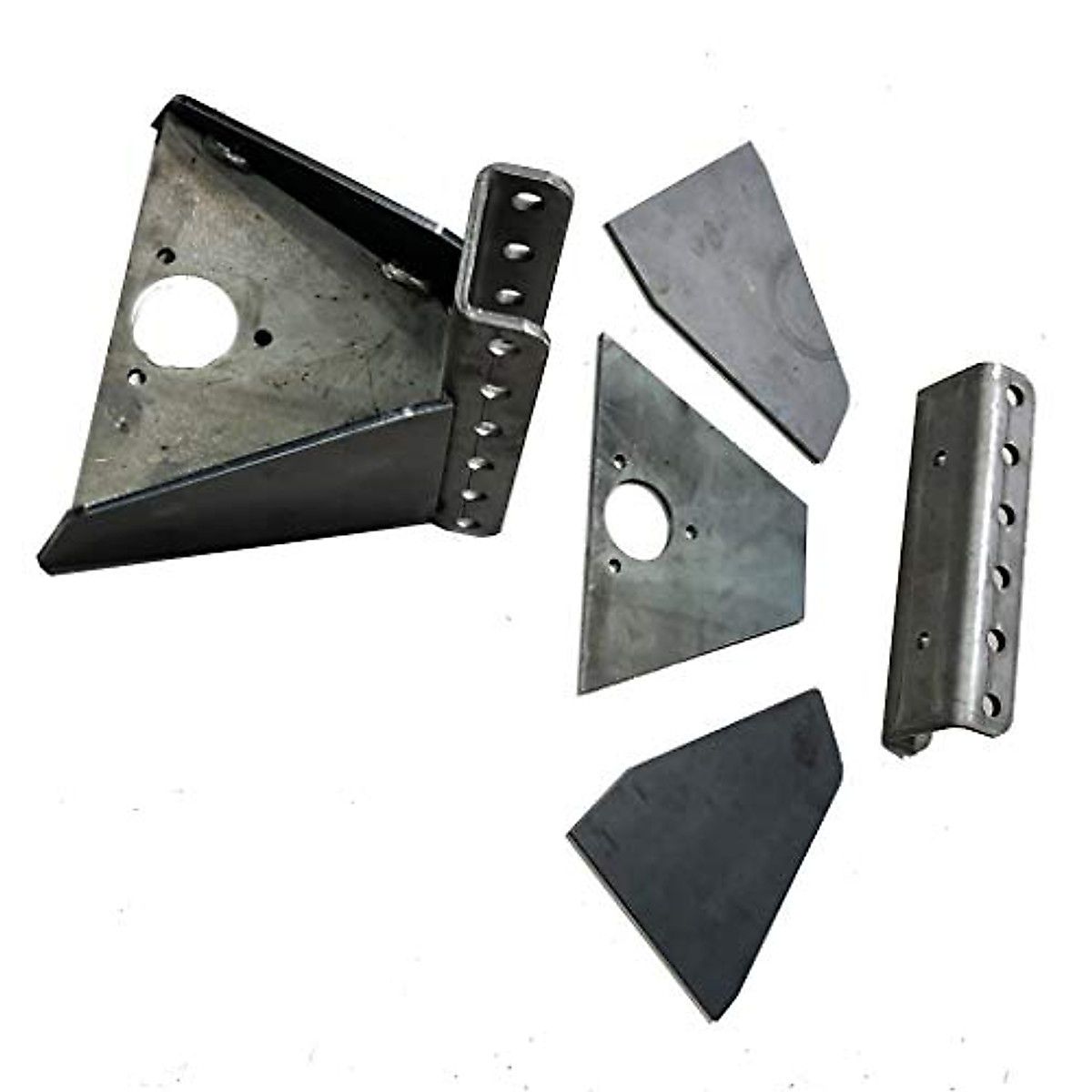 Shocker Hitch Vertical Channel Weld On Tongue Adapter for Trailer A-Frames, Components Only - 2 Sides, Base & Vertical Channel