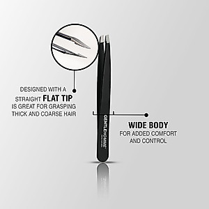 Gentlehomme Tweezer for Men's Eyebrows & Beard - Professional Stainless Steel - Precise for Facial Hair & Eyebrows