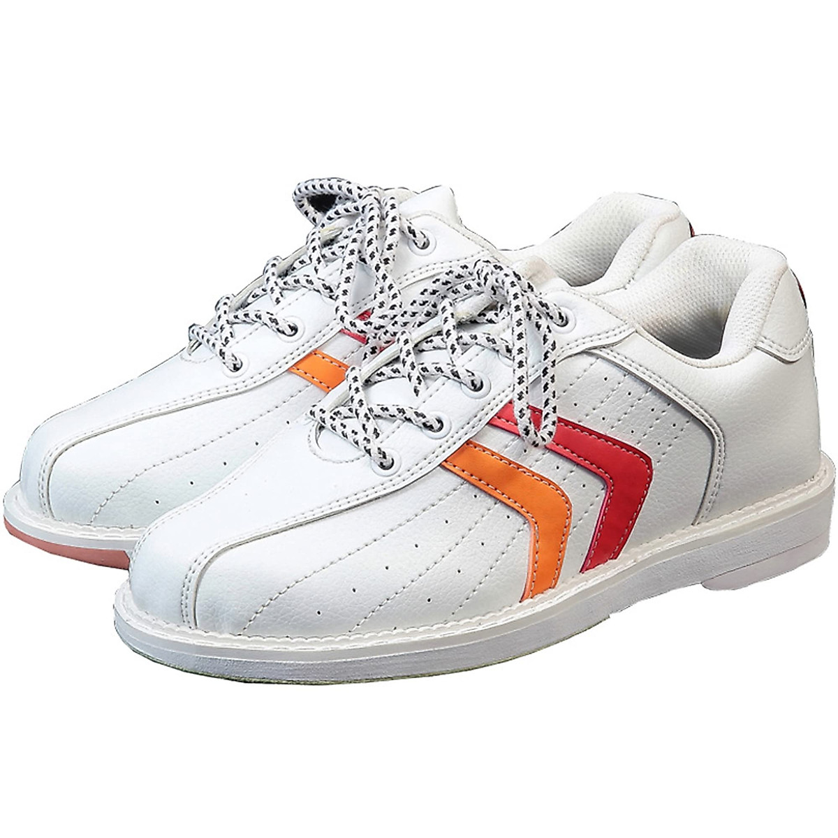 VEACAM Women's Bowling Shoes, Lightweight Breathable Bowling Sport Shoes Fashion Bowling Walking Shoes,White,8