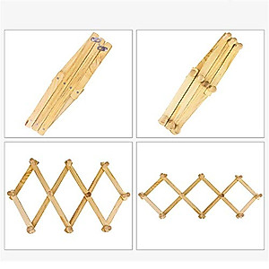 2 Pack10 Hook Coat Hooks, Wooden Expanding Accordion Style Wall Mounted Hook,Wooden Pegs Folding Wall Hanger Stand for Cap,Belt,Umbrella,Coffee Mug,Keys, Home Organization Storage Rack, Storage Holder
