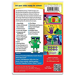 Colors, Shapes & Counting DVD by Rock 'N Learn
