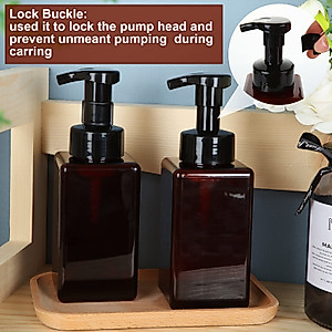 RHBLME 6 Pack Foaming Soap Dispenser with Pump, 15oz 450ml Refillable Pump Bottle Plastic, Empty Foaming Hand Soap Dispenser, for Storing Shampoo, Hair Conditioner, Liquid Hand Soap, Various Lotions