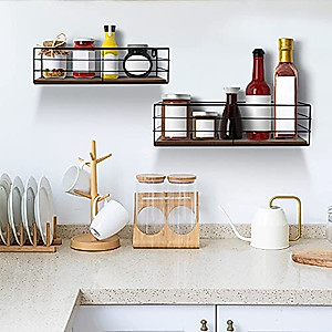 CRUGLA Floating Bathroom Wall Mounted Shelves 5 Sets