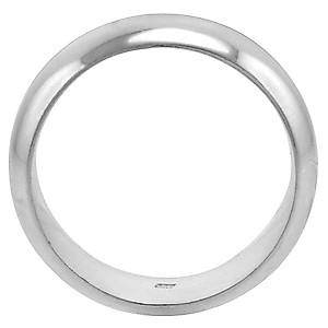 Sterling Silver 7 mm Domed Wedding Band Thumb Ring for Women size 6.5
