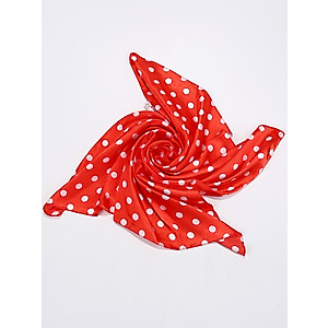 SATINIOR 1950s Chiffon Scarf Chiffon Scarf Square Handkerchief Neck Scarf Satin Ribbon Scarf Hair Tie for Women