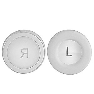 Geekria QuickFit Protein Leather Replacement Ear Pads for AKG K845BT, K845, K545, K540 Headphones Earpads, Headset Ear Cushion Repair Parts (White)