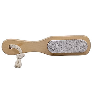 High Thyme FARMacy Pumice Stone for Feet with Natural Bristle Nail Brush - 7.25" Pumice Stone for Feet Callus Remover - Foot Pumice