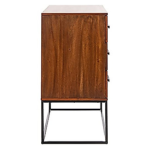 Safavieh Home Collection Marquise Brown 3-Drawer Storage Living Room Bedroom Chest CHS5002A