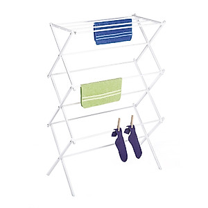 Whitmor Foldable Drying Rack, White